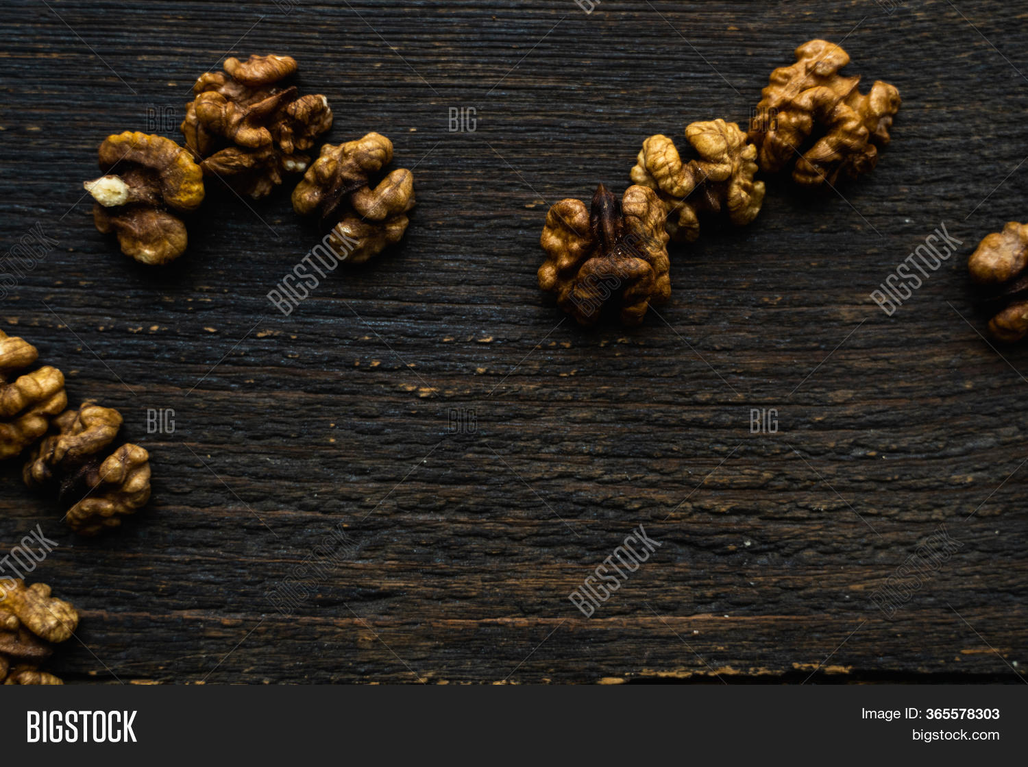 Walnut Scattered On Image & Photo (Free Trial) | Bigstock