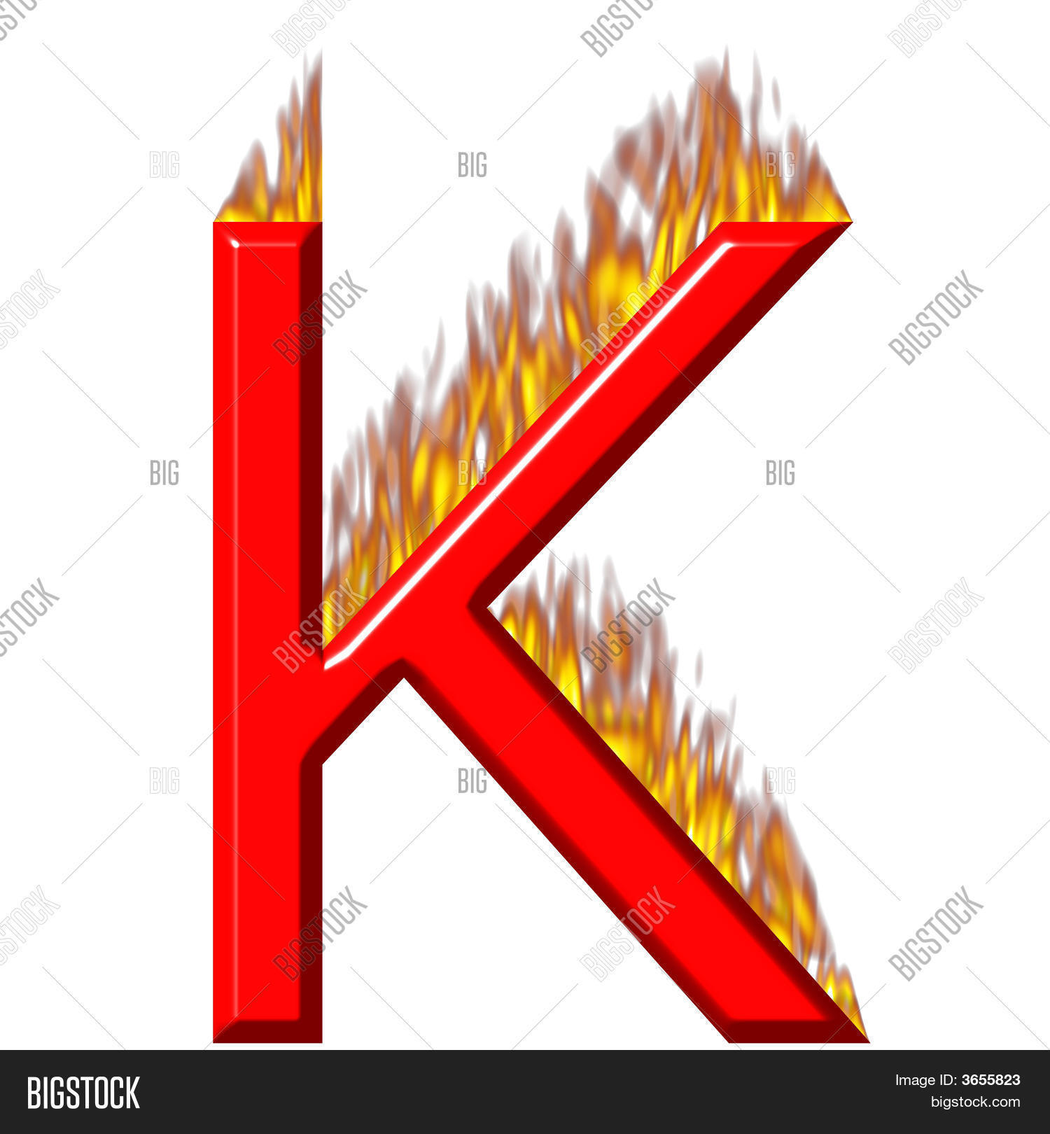 3D Letter K On Fire Image & Photo (Free Trial) | Bigstock