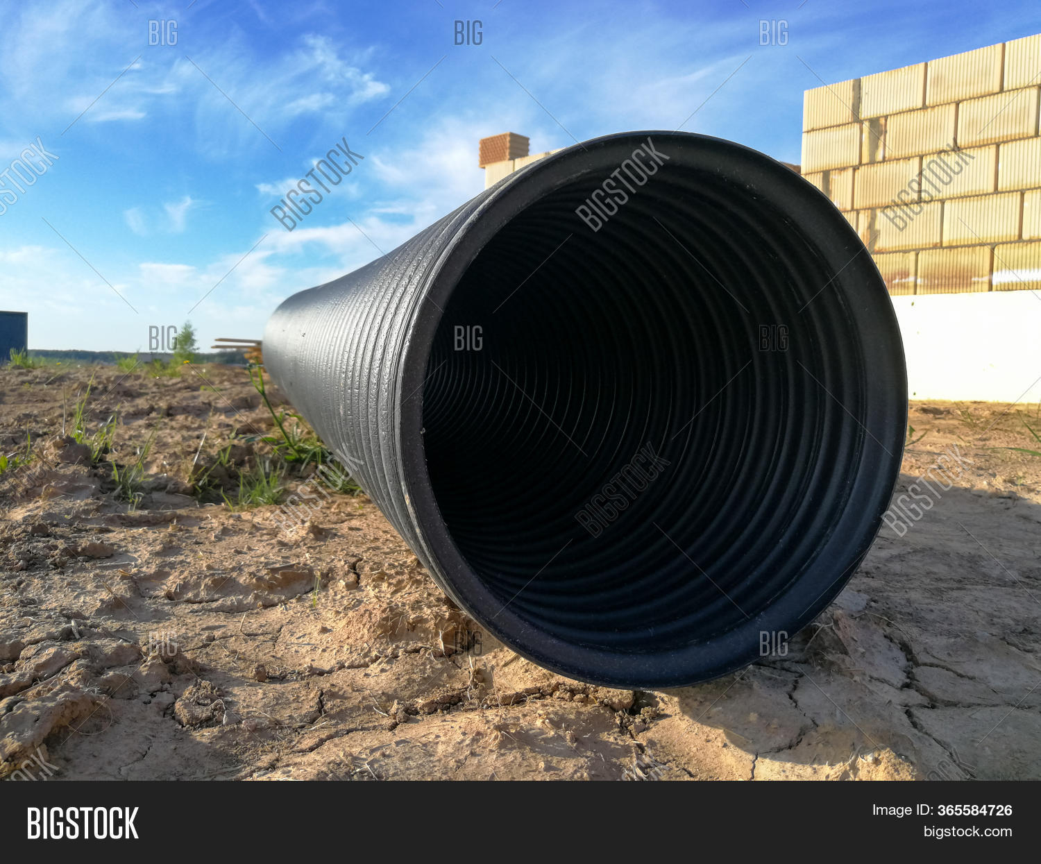 Black Corrugated Pipe Image & Photo (Free Trial) | Bigstock