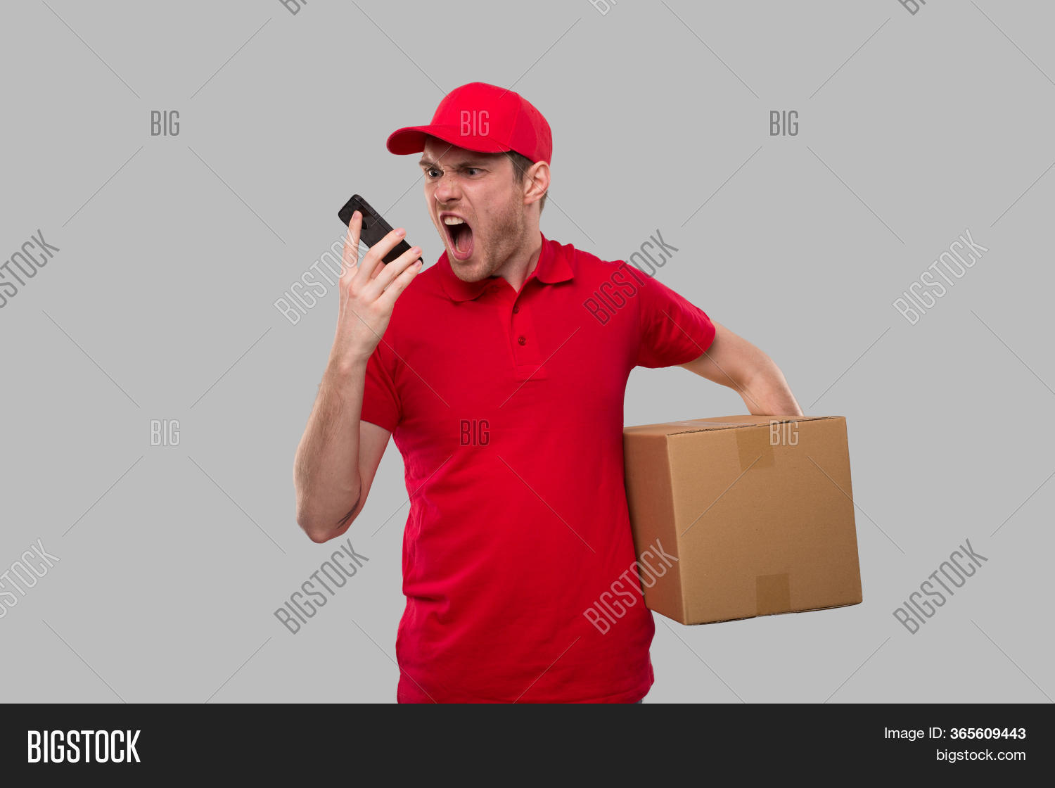 Delivery Man Screaming Image & Photo (Free Trial) | Bigstock