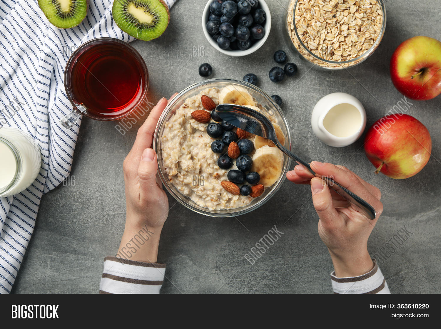 Woman Eats Oatmeal Image & Photo (Free Trial) | Bigstock
