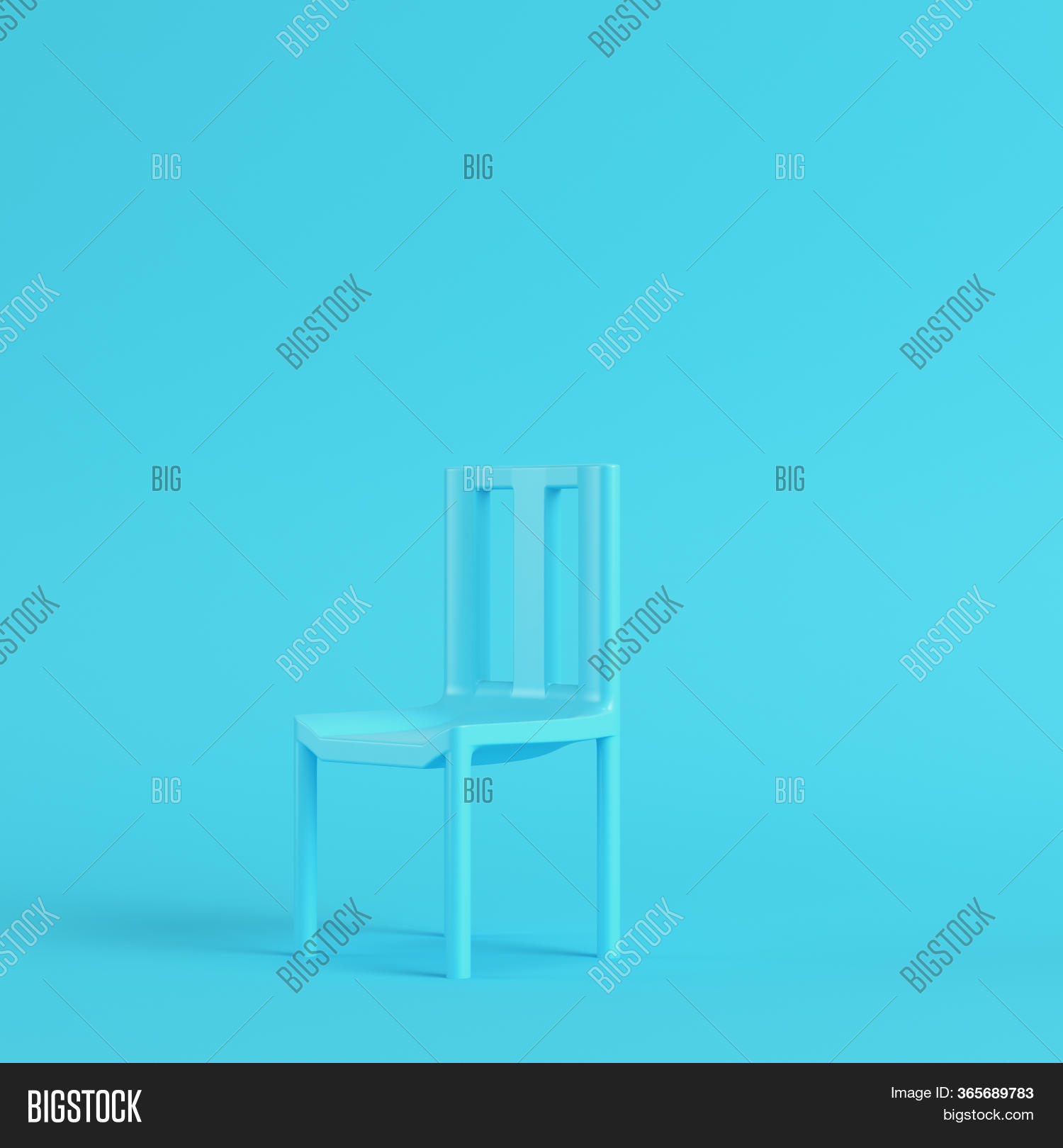 Chair On Bright Blue Image & Photo (Free Trial) | Bigstock