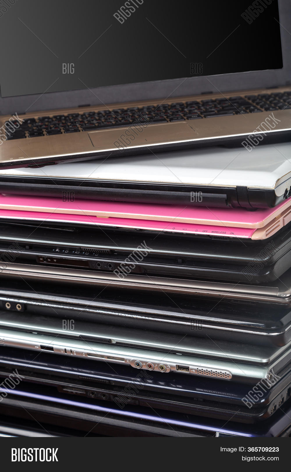 Stack Used Laptops Image & Photo (Free Trial) | Bigstock
