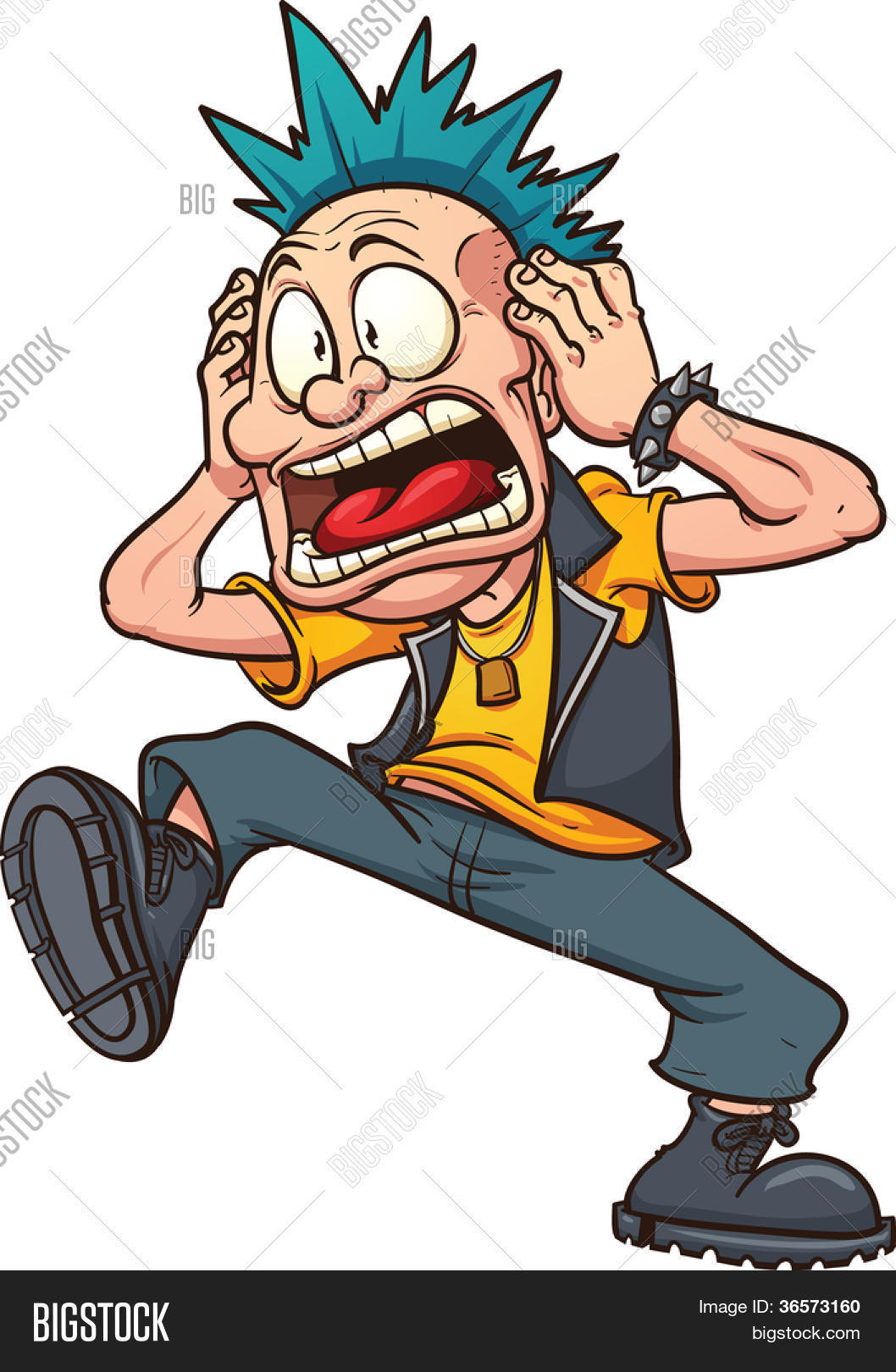 Screaming Punk. Vector & Photo (Free Trial) | Bigstock