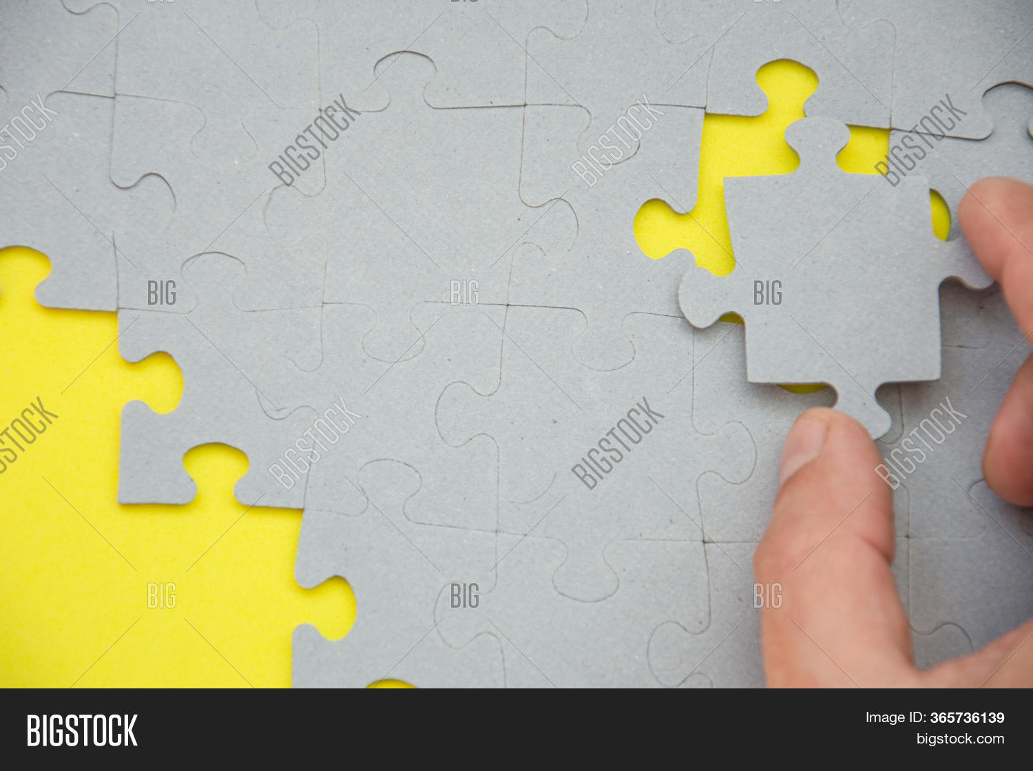 Man Solving Jigsaw Image & Photo (Free Trial) | Bigstock