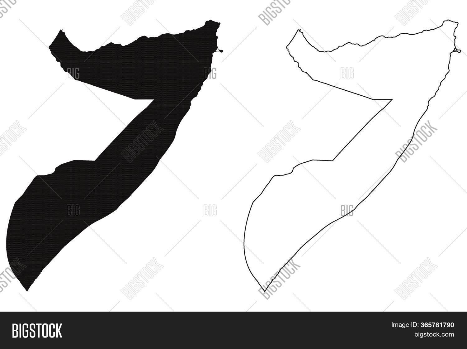 Somalia Country Map. Vector & Photo (Free Trial) | Bigstock