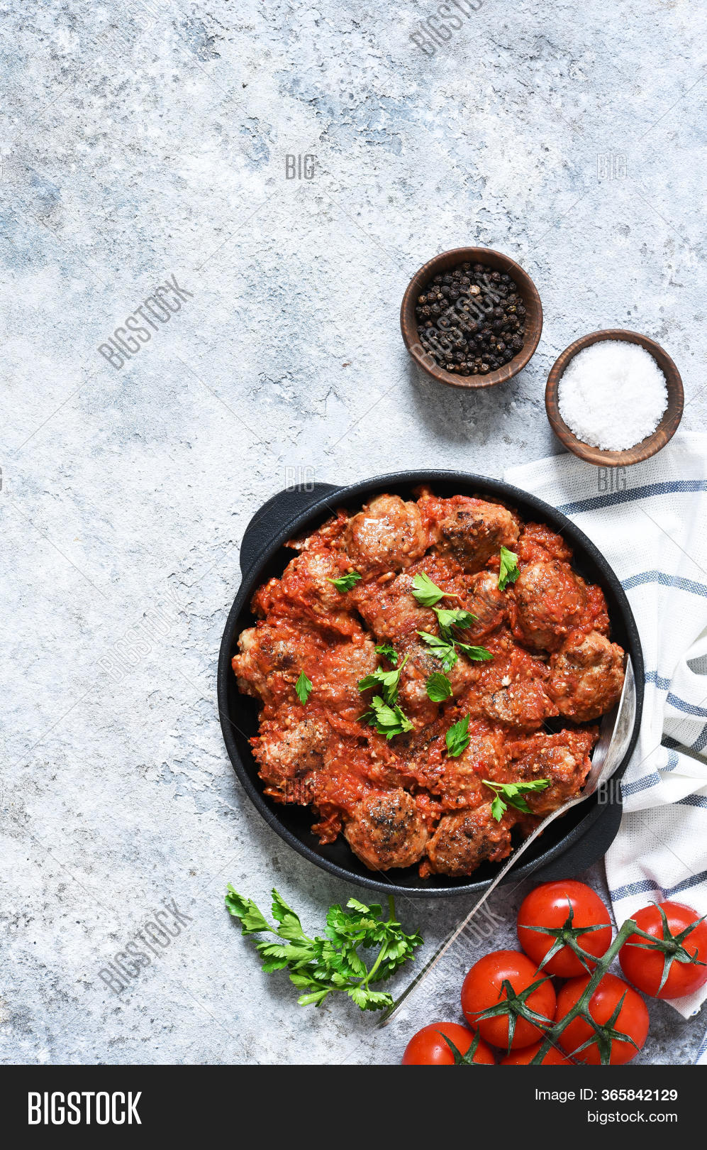 Frying Pan Meat Balls Image & Photo (Free Trial) | Bigstock