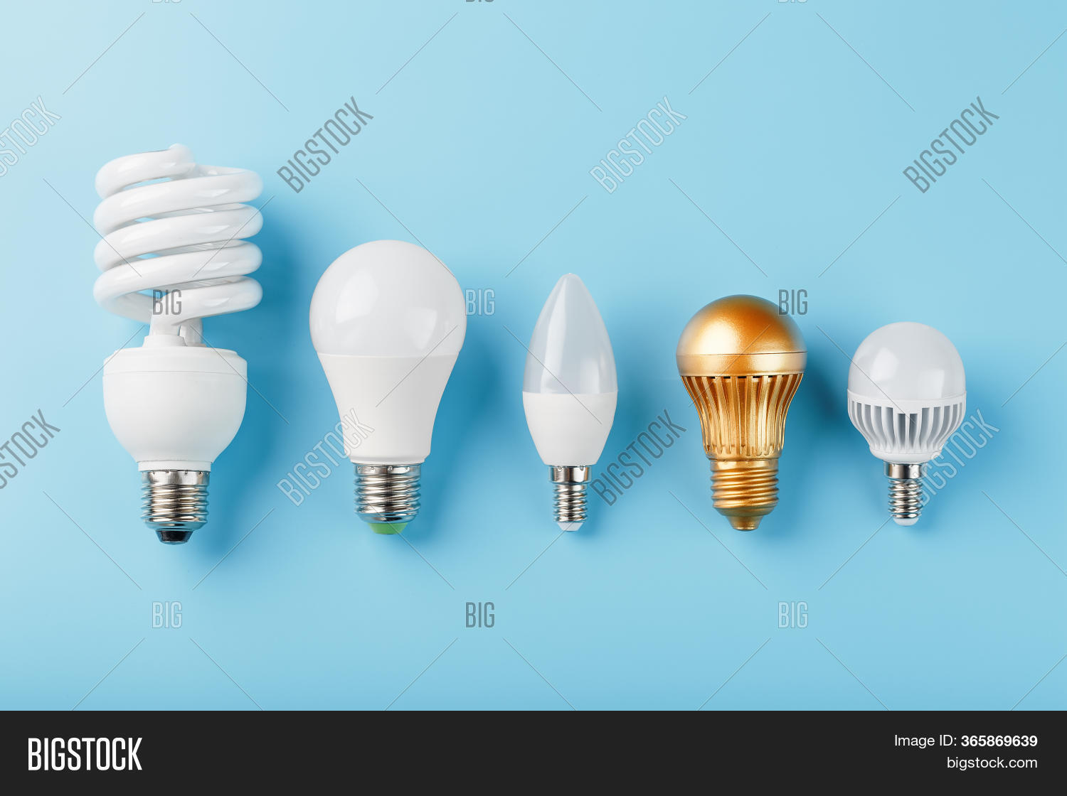 One Golden Light Bulb Image & Photo (Free Trial) | Bigstock