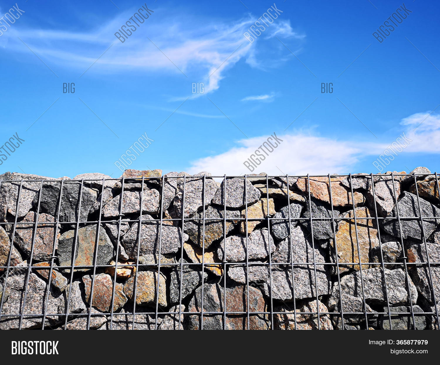 Wire Stone Fence. Image & Photo (Free Trial) | Bigstock