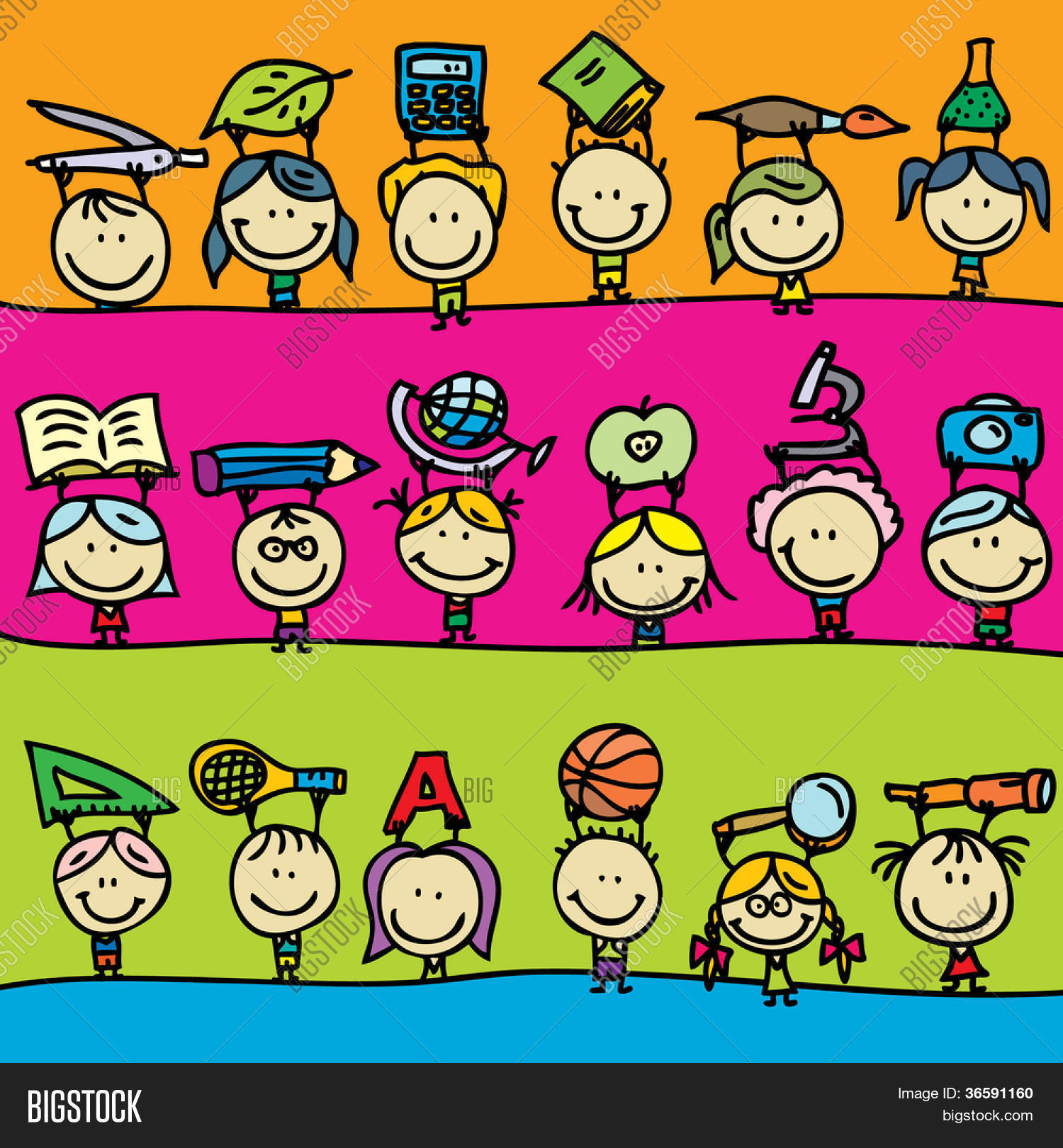 Set Doodle Borders Vector & Photo (Free Trial) | Bigstock