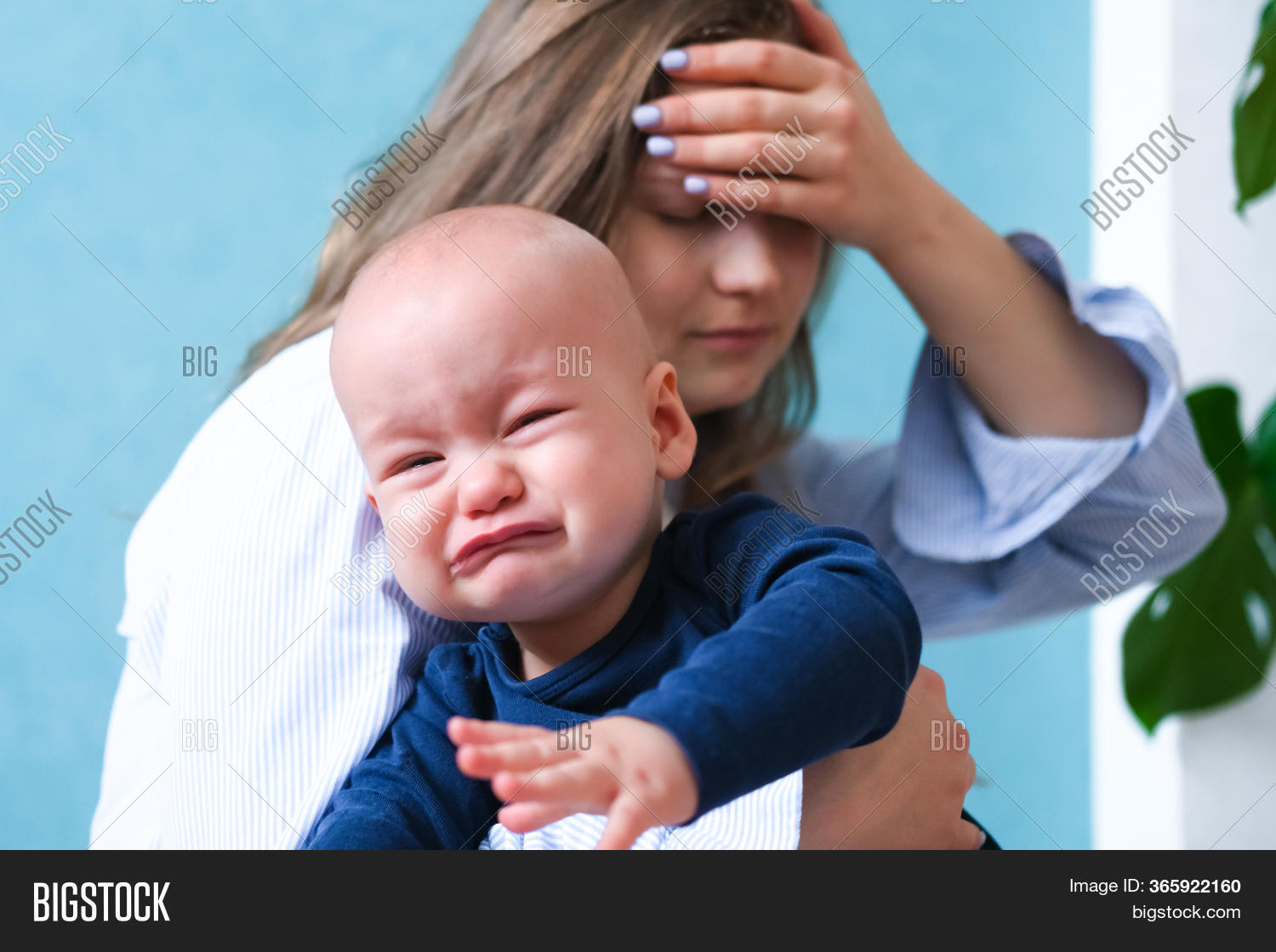 Mom Tired Trying Calm Image & Photo (Free Trial) | Bigstock