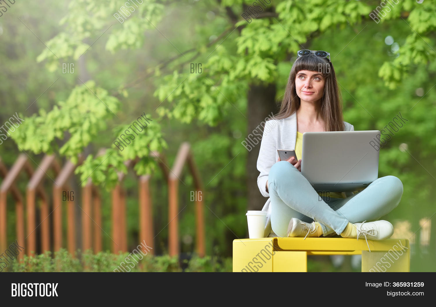 Cute Girl Freelancer Image And Photo Free Trial Bigstock