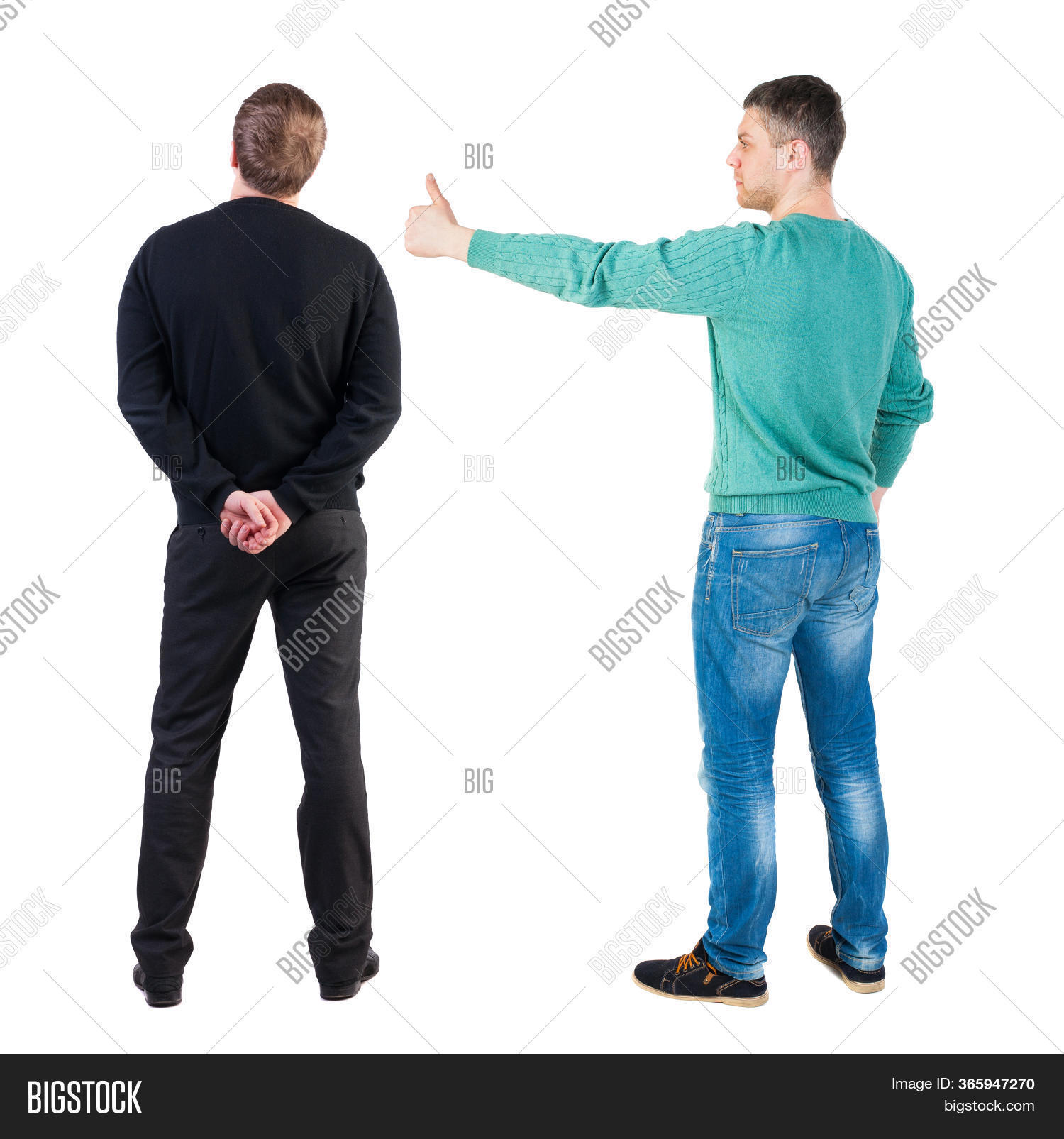 Back View Two Man Image & Photo (Free Trial) | Bigstock