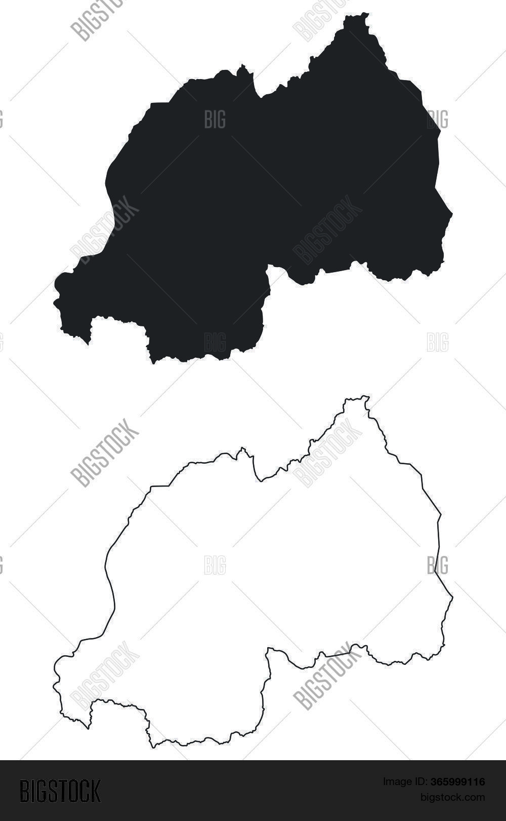 Rwanda Country Map. Vector & Photo (Free Trial) | Bigstock