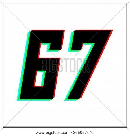 Number 67, Vector Vector & Photo (Free Trial) | Bigstock