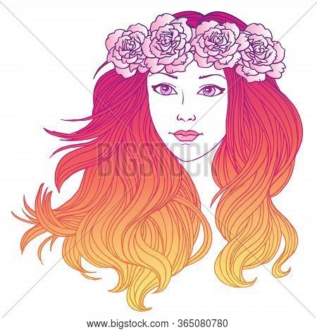 Girl Long Wavy Hair, Vector & Photo (Free Trial) | Bigstock