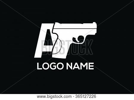 Pistol Logo Sign Vector & Photo (Free Trial) | Bigstock