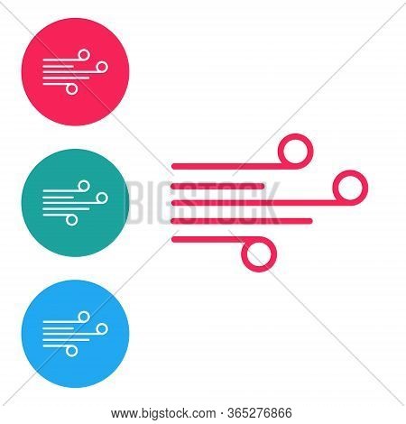 Red Line Wind Icon Vector & Photo (Free Trial) | Bigstock