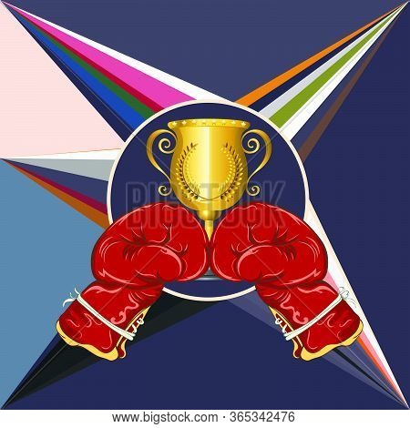 Boxing Gloves Trophy Vector & Photo (Free Trial) | Bigstock