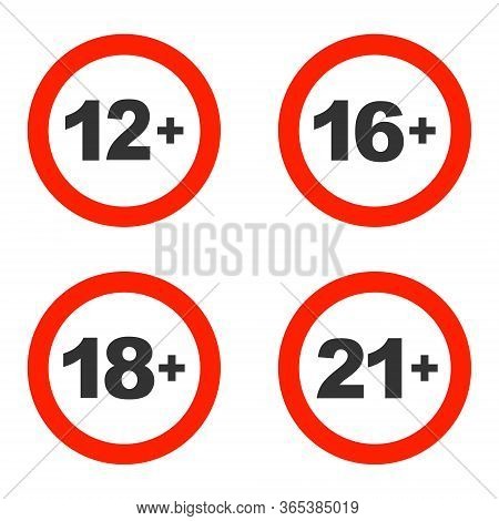Age Restriction Signs Vector & Photo (Free Trial) | Bigstock