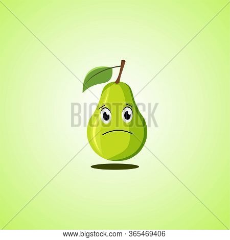 Sad Cartoon Pear Vector & Photo (Free Trial) | Bigstock