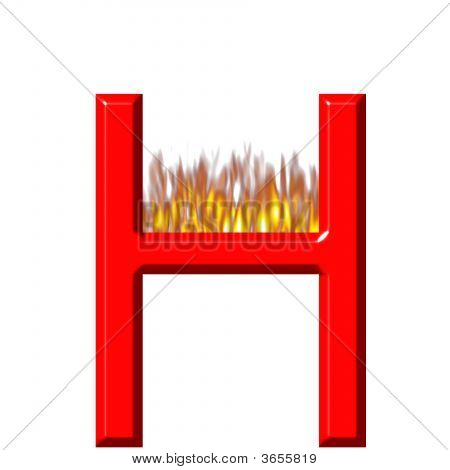 3D Letter H On Fire Image & Photo (Free Trial) | Bigstock