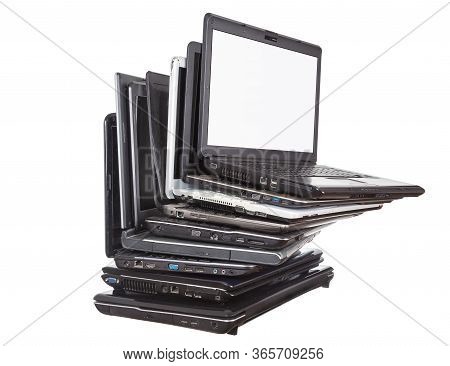 Stack Used Laptops Image & Photo (Free Trial) | Bigstock