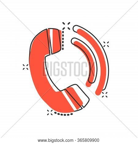 Phone Icon Comic Vector & Photo (Free Trial) | Bigstock