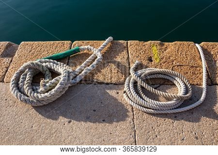 Two White Strong Ropes Image & Photo (Free Trial) | Bigstock