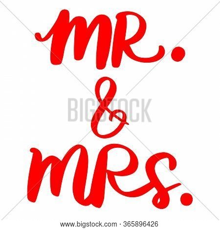 Mr Mrs Word Red Vector & Photo (Free Trial) | Bigstock
