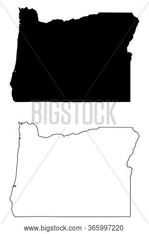 Oregon State Maps. Vector & Photo (Free Trial) | Bigstock