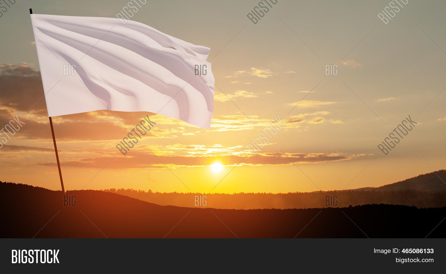 White Flag Waving Wind Image & Photo (Free Trial) | Bigstock
