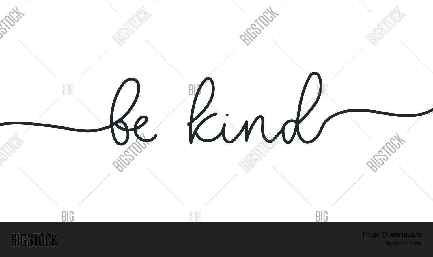 Be Kind Lettering Vector & Photo (Free Trial) | Bigstock