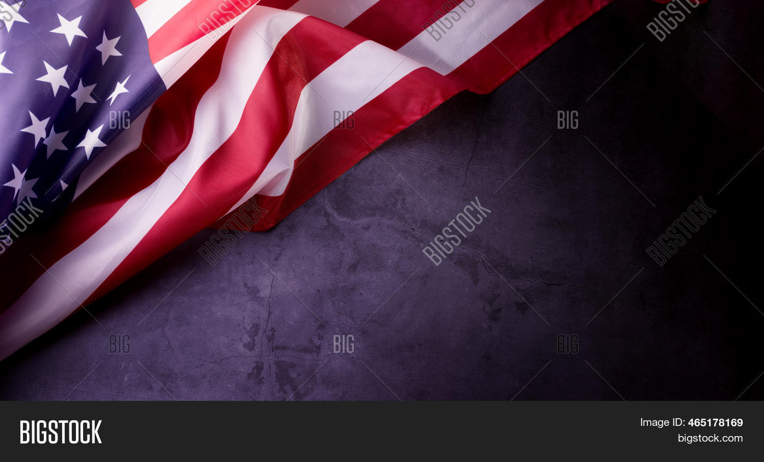 American Flag On Grey Image & Photo (Free Trial) | Bigstock
