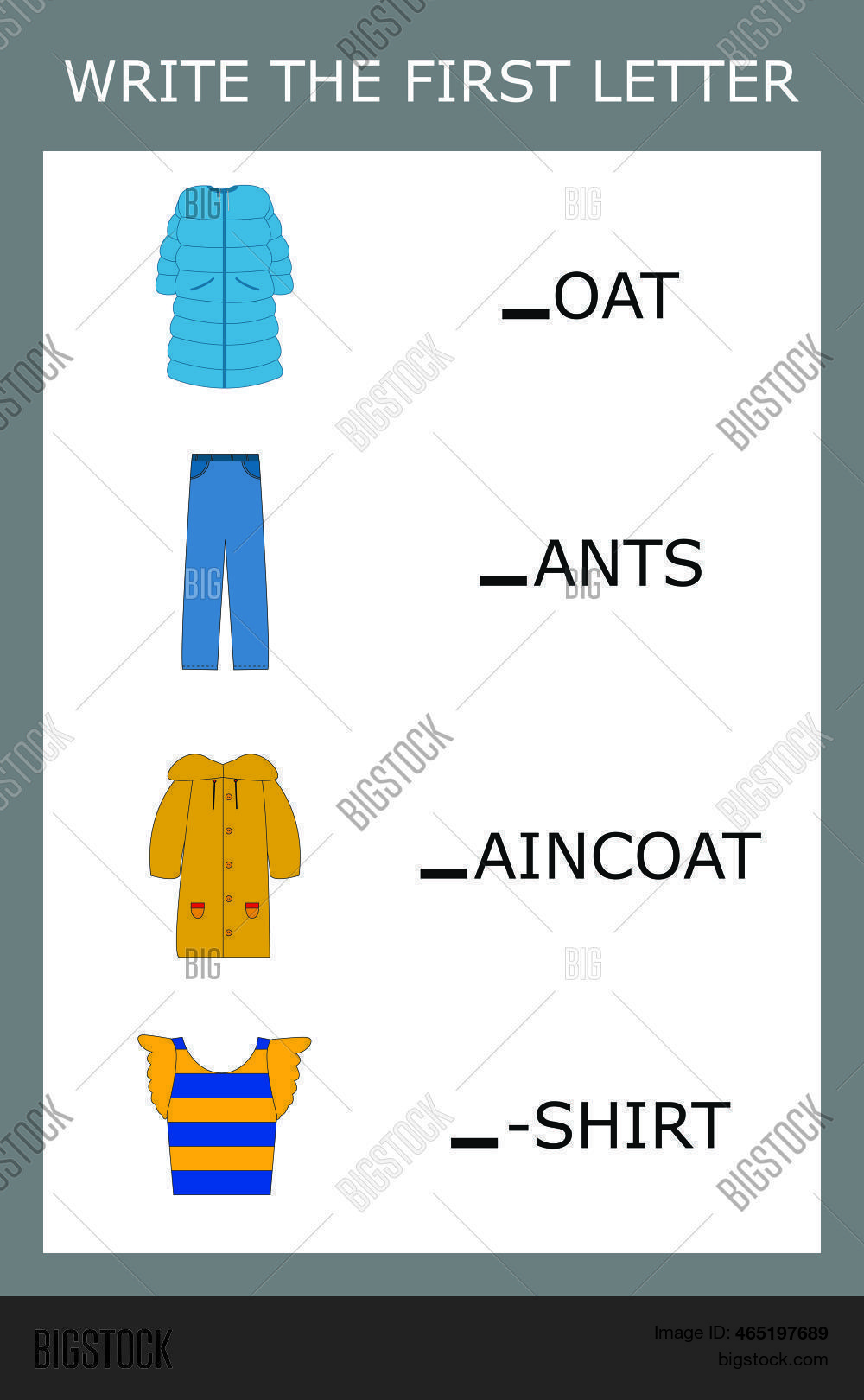 Write First Letter Vector & Photo (Free Trial) | Bigstock