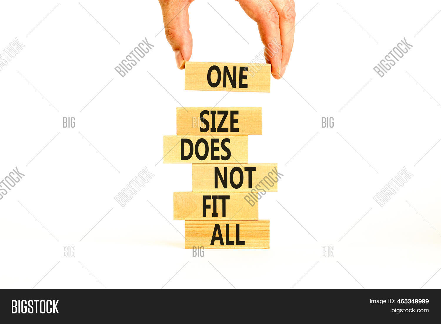 One Size Does Not Fit Image & Photo (Free Trial) | Bigstock