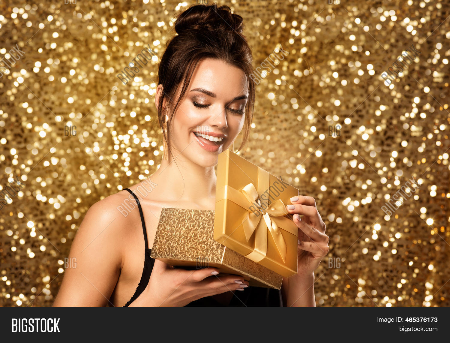 Woman Opening Gift Box Image & Photo (Free Trial) | Bigstock