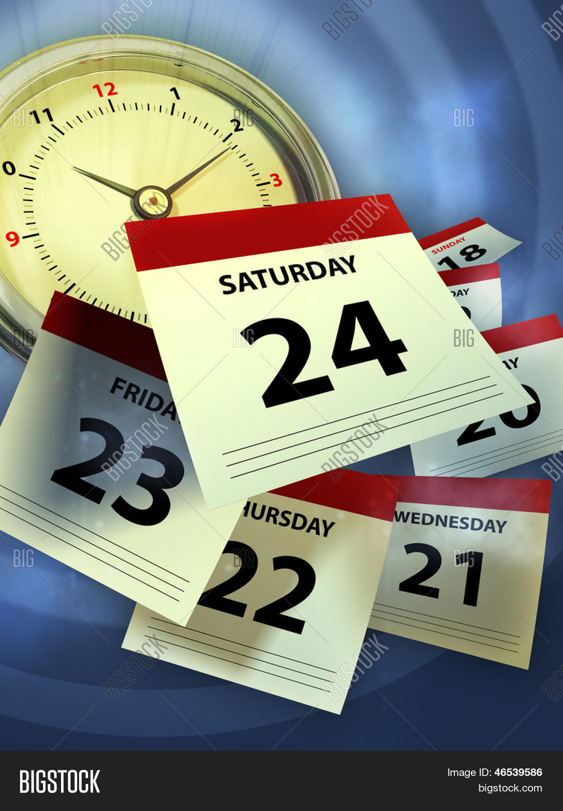 Clock Some Calendar Image & Photo (Free Trial) | Bigstock