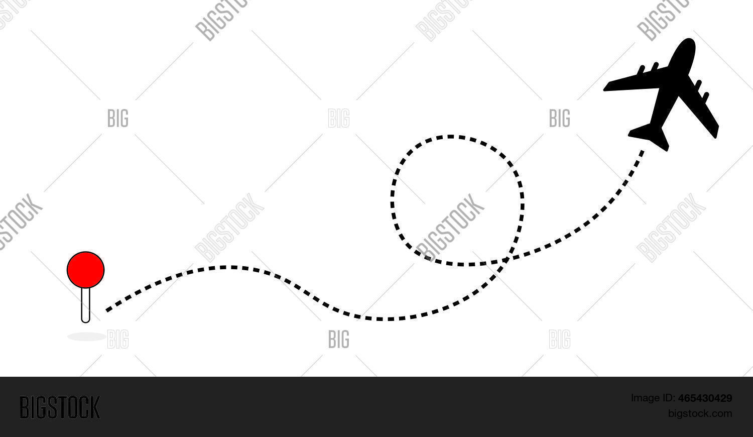 Airline Trajectory Vector & Photo (Free Trial) | Bigstock