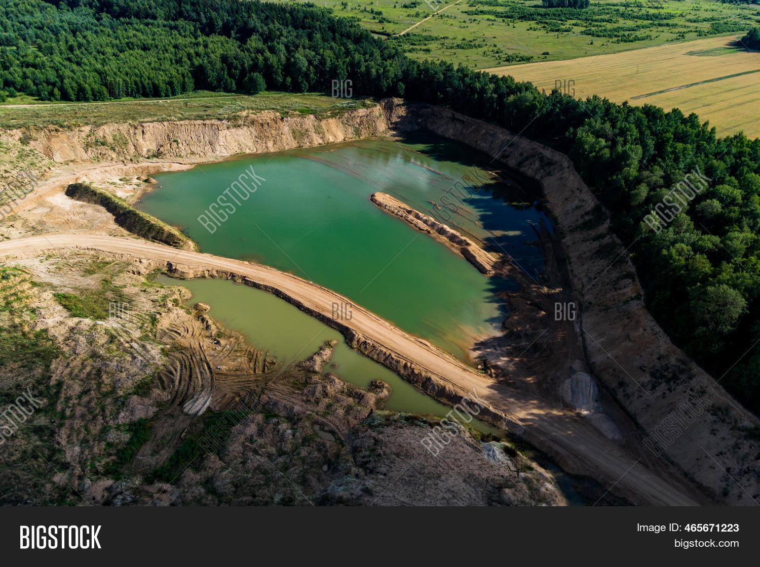 Flooded Part Sand Pit Image & Photo (Free Trial) | Bigstock