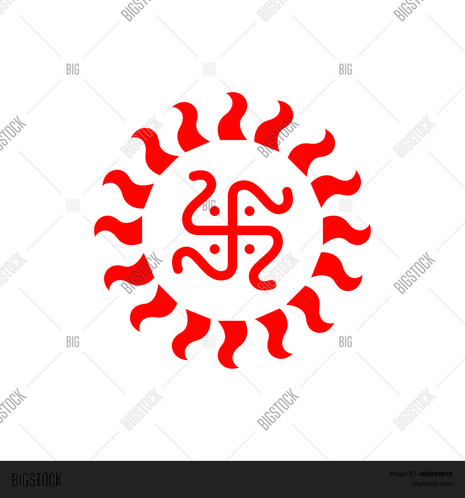 Red Swastika Sun Icon Vector & Photo (Free Trial) | Bigstock