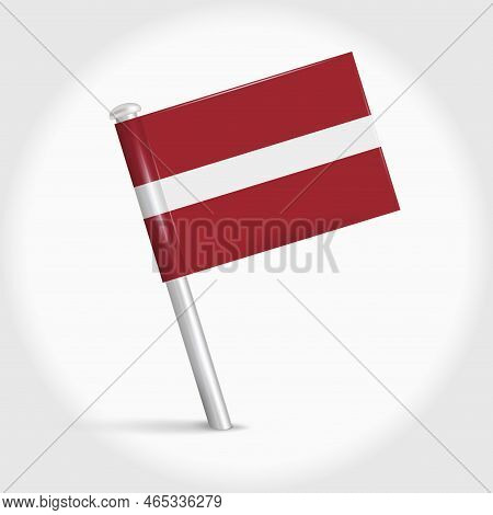 Latvia Map Pin Flag Vector & Photo (Free Trial) | Bigstock