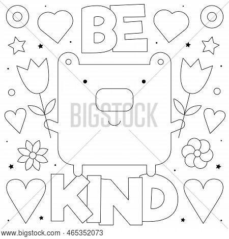 Be Kind. Coloring Vector & Photo (Free Trial) | Bigstock