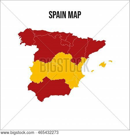 Spain Map Vector. Vector & Photo (Free Trial) | Bigstock
