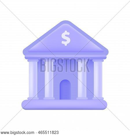 Purple Bank Model 3d Vector & Photo (Free Trial) | Bigstock