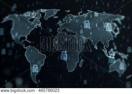 Global Security And Network Protection Concept With Digital Closed Pad ...