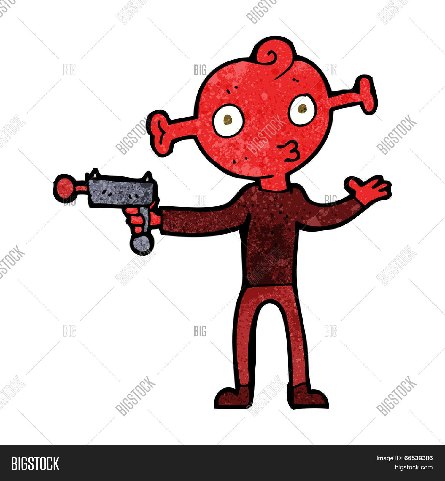 Cartoon Alien Ray Gun Vector & Photo (Free Trial) | Bigstock