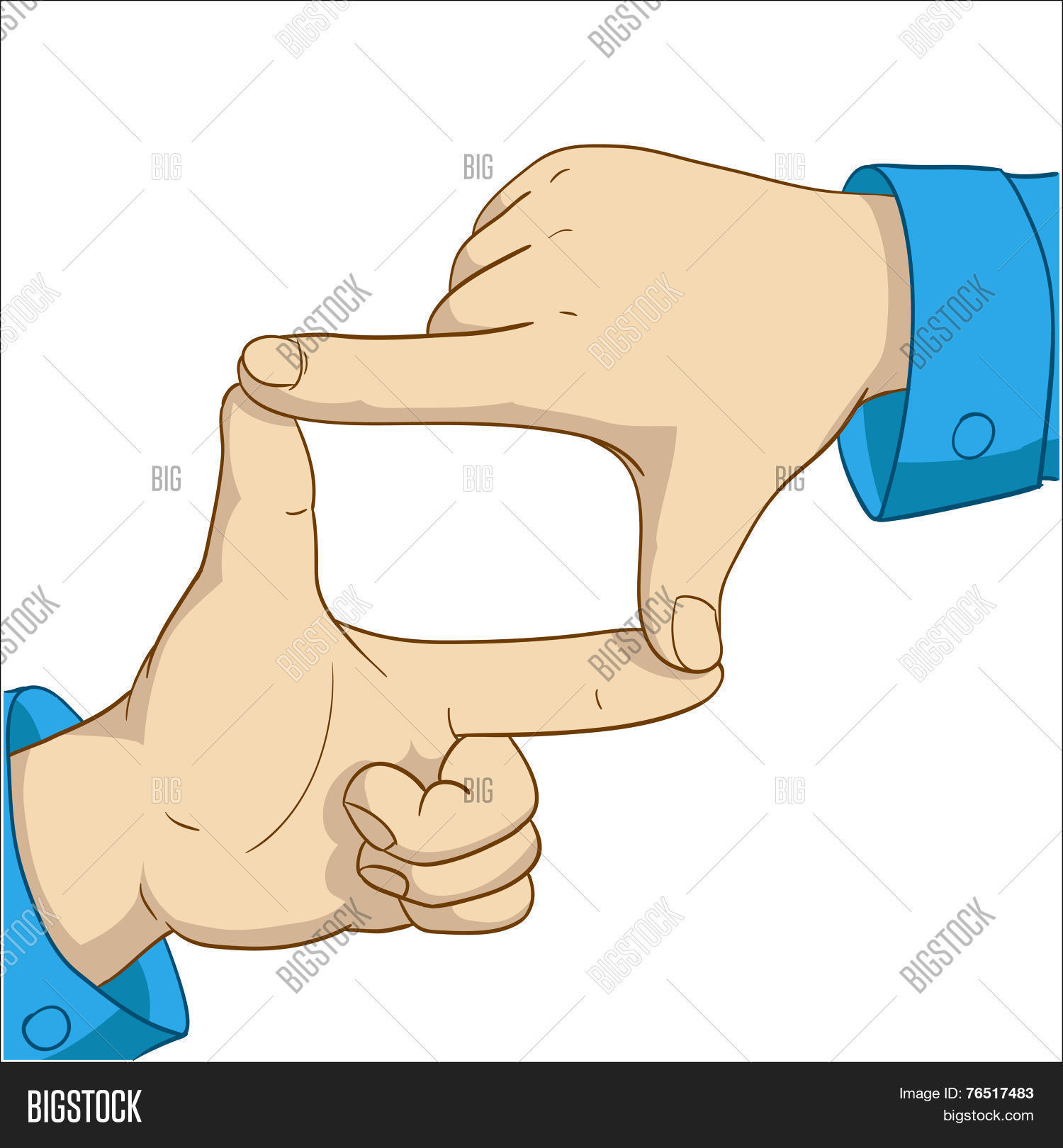 Cartoon Hands Frame Vector & Photo (Free Trial) | Bigstock