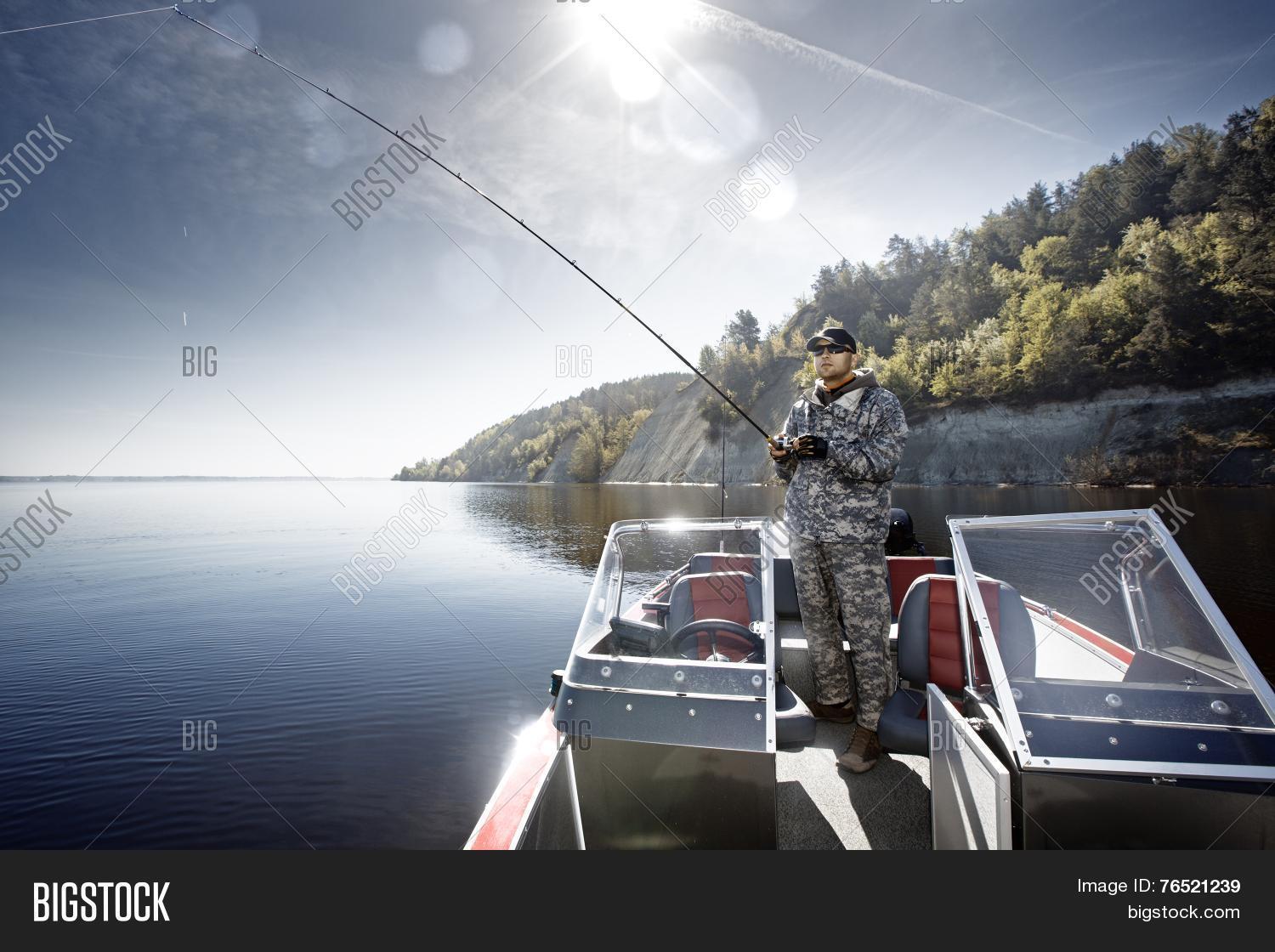 Men Fishing On Boat Image & Photo (Free Trial) | Bigstock