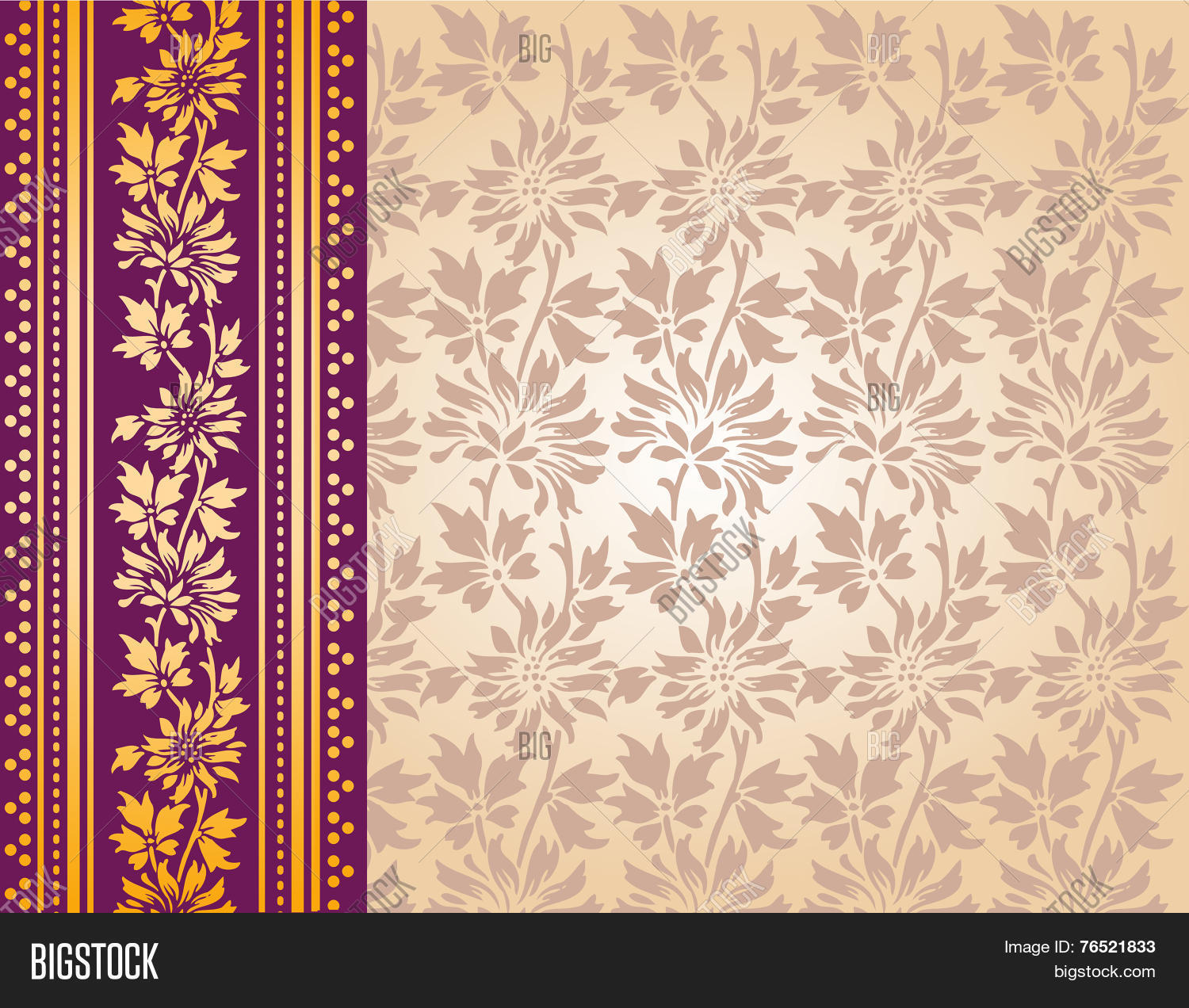 Purple Cream Saree Vector & Photo (Free Trial) | Bigstock